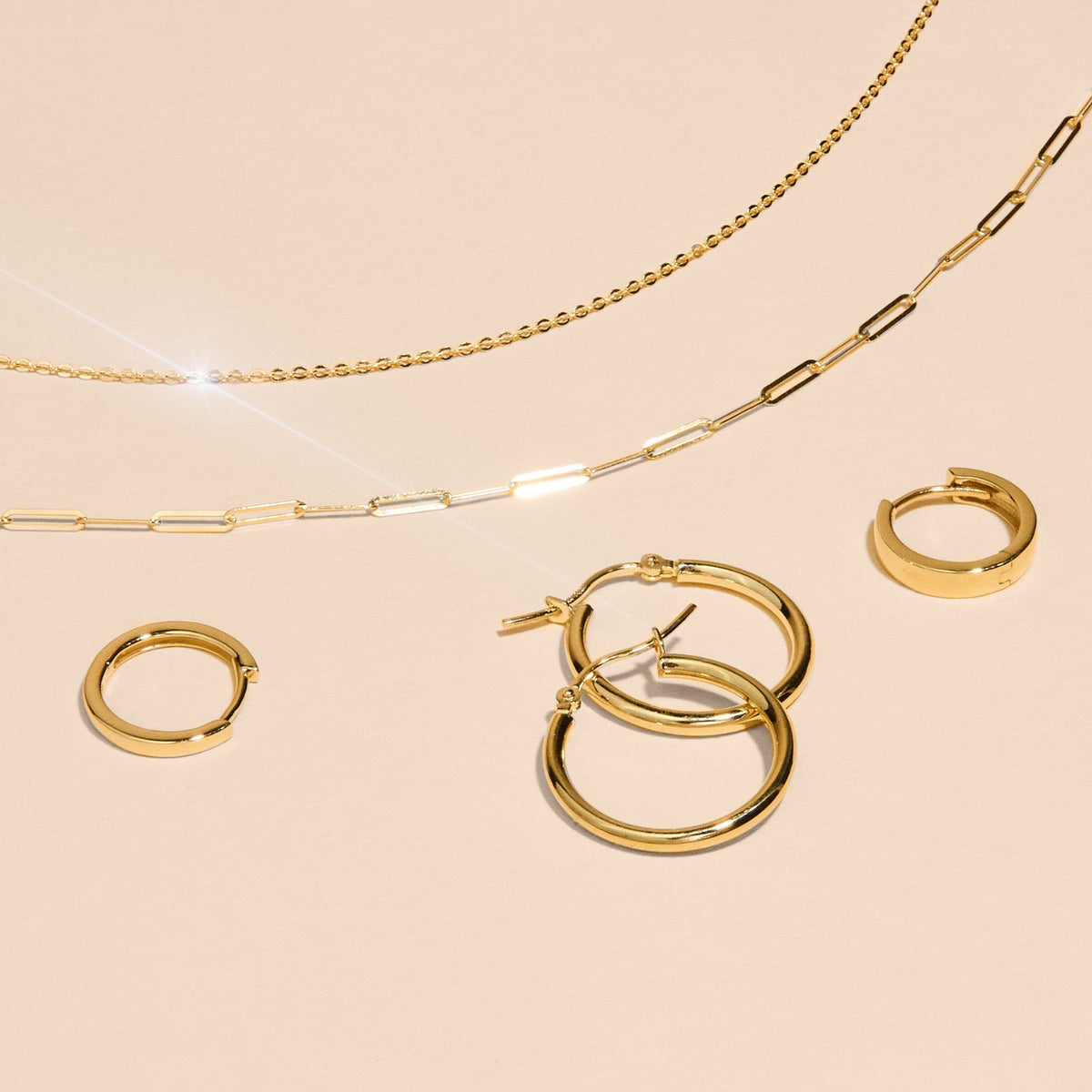 14K Gold Flat Cable Chain Necklace | 18 inch Solid Gold Chain – Little ...