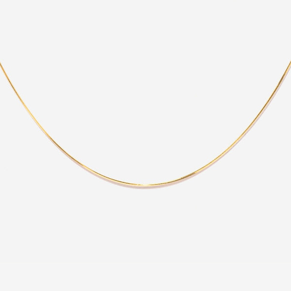 Thin Snake Chain Necklace in Gold Plated Silver – Little Sky Stone