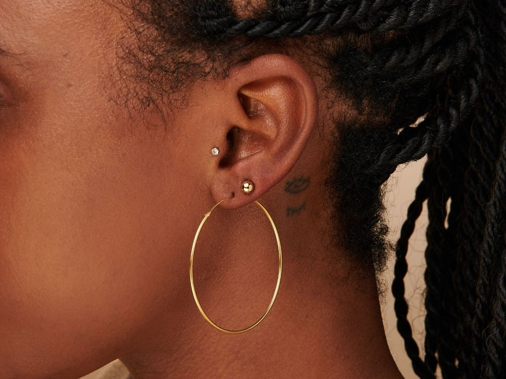 Large Thin Endless Hoops in 14K Gold Filled – Little Sky Stone